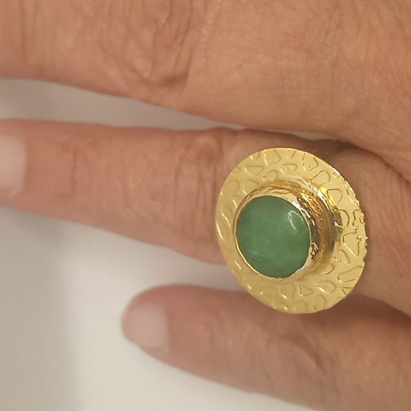 Jewelry | Ottoman Style Ring With Green Agate Stone | Poshmark
